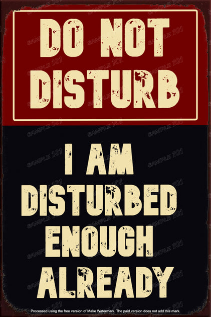 DO NOT DISTURB Rustic Look Home Funny Humorous Wall Décor Reproduction ...